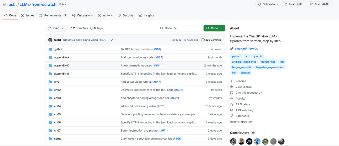GitHub 42k Star项目，全网疯传的大模型神书，还学不会算我输！_sebastian raschka large language models github-CSDN博客