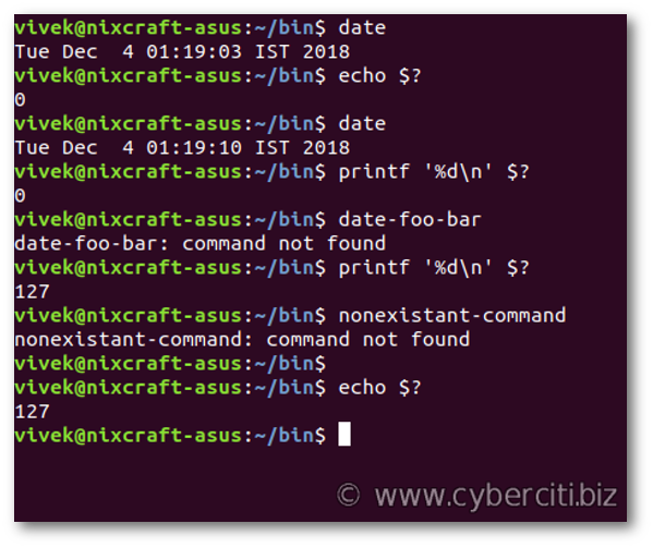 Bash get exit code of command on a Linux / Unix_bash exitcode-CSDN博客