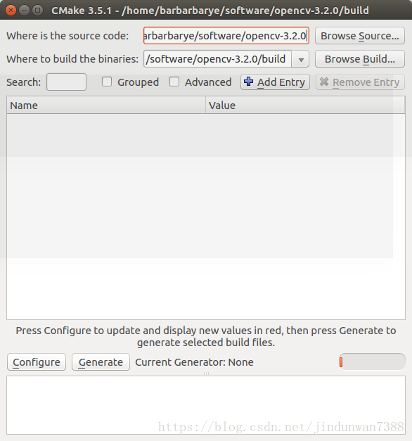 安装教程】Ubuntu16.04中用CMake-gui安装OpenCV3.2.0和OpenCV_contrib-3.2.0（图文）_cmake-gui教程-CSDN博客