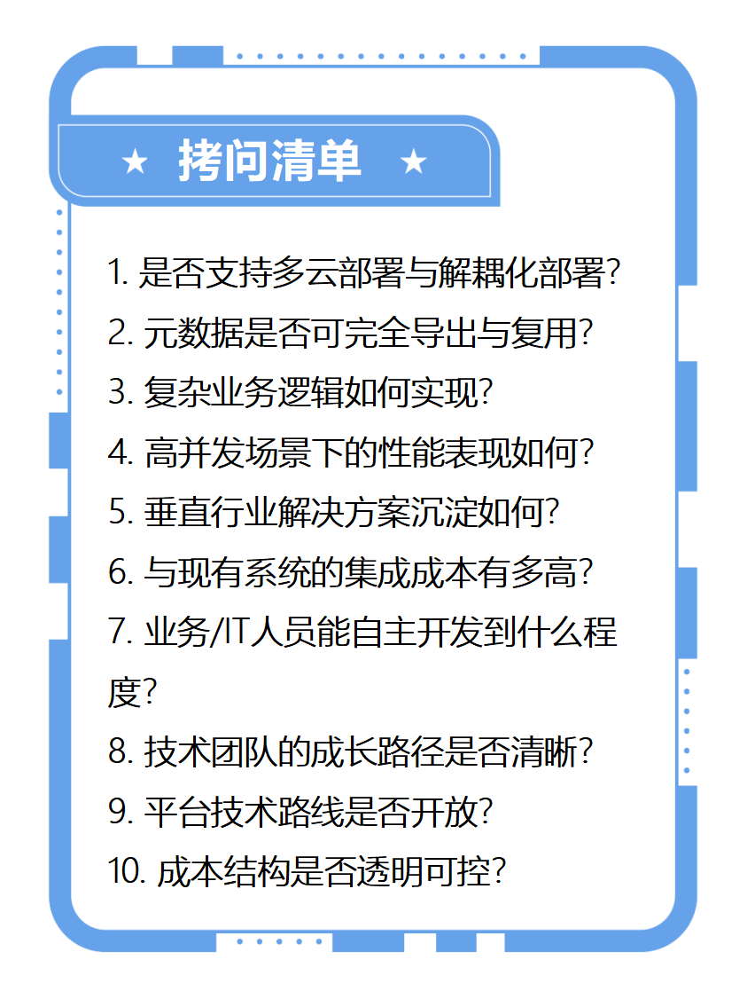 低代码选型避坑：CIO必须拷问厂商的10个灵魂问题-CSDN博客