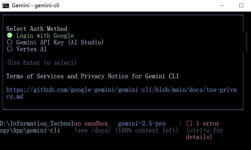 顶级大模型白嫖:Gemini CLI保姆级安装教程_gmini-cli-CSDN博客