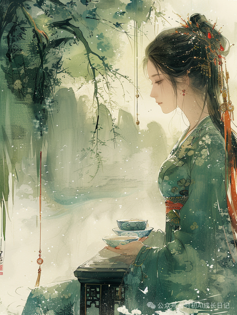 绝绝子！用DeepSeek+Midjourney做工笔画美人图，小白都能轻松学会（附提示词）_如何用deepseek画国画-CSDN博客