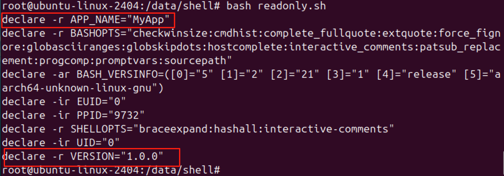 Shell 脚本系统学习 第 10 篇：readonly 只读变量详解_shell readonly变量-CSDN博客