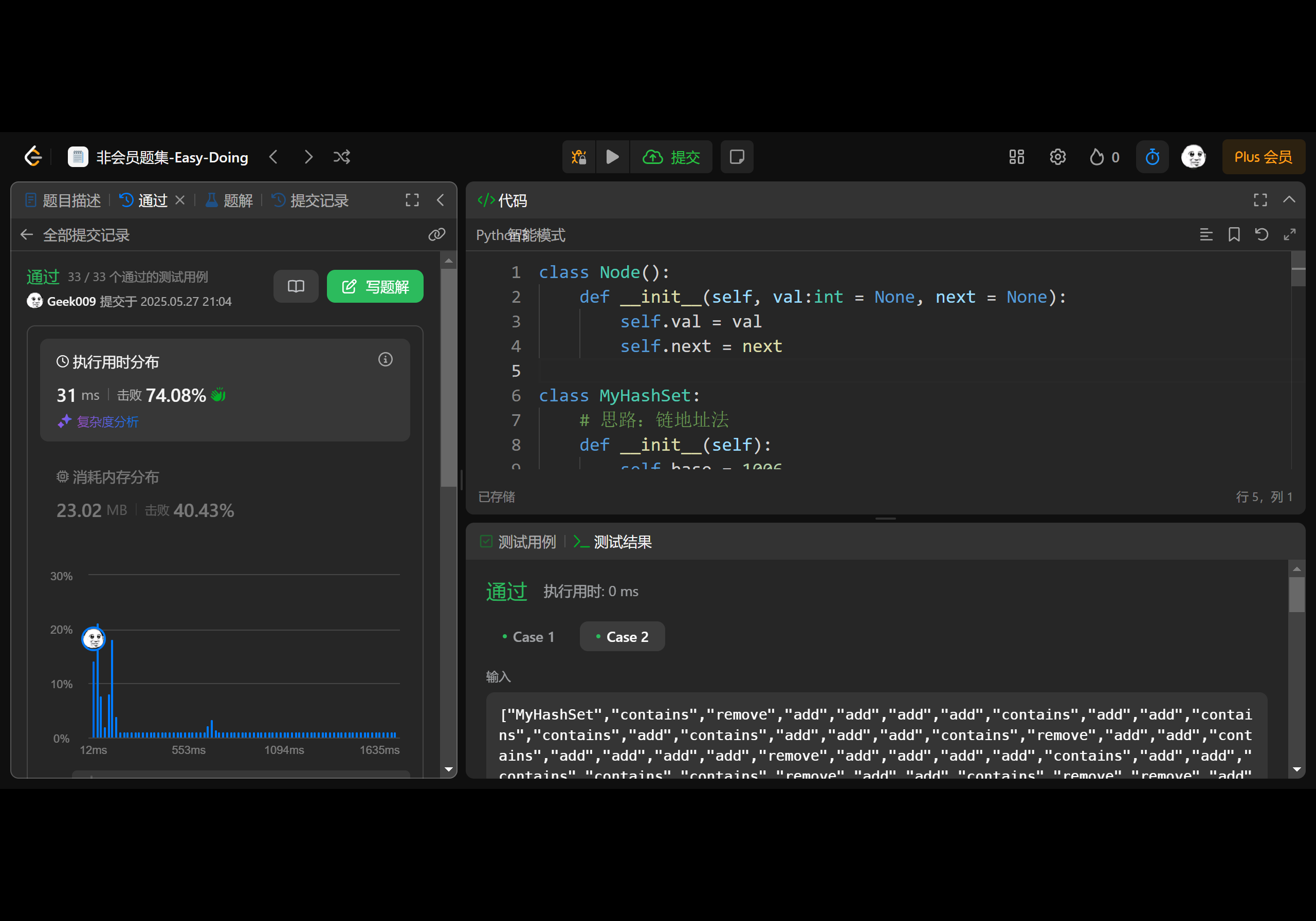Leetcode 705. 设计哈希集合-CSDN博客