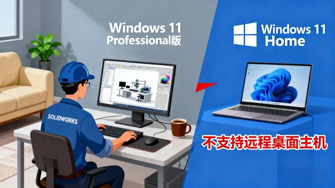 为SOLIDWORKS选系统，Windows 11 Professional 与 Home 真实对比 _win11家庭版能安装solidworks吗-CSDN博客