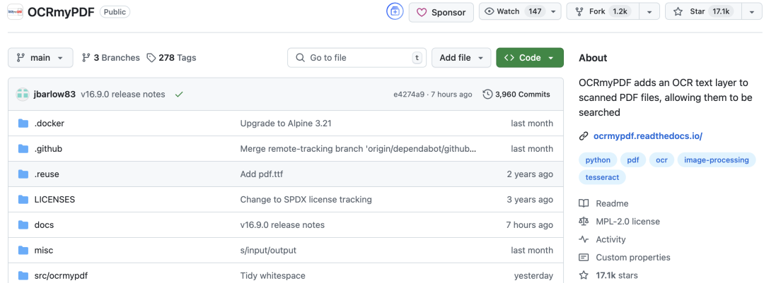 高效的OCR处理工具！让扫描PDF文件变得可搜索、可复制！_ocrmypdf-CSDN博客
