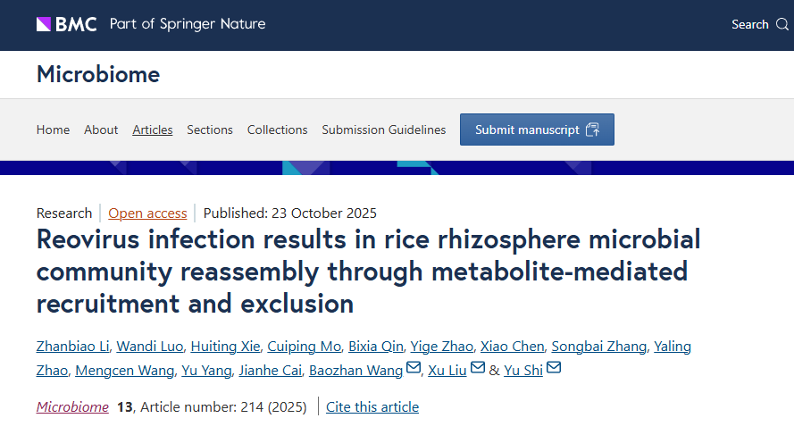 Microbiome | 广西农科院/南京农大/河南大学等合作揭示虫媒病毒-水稻-微生物互作新机制-CSDN博客
