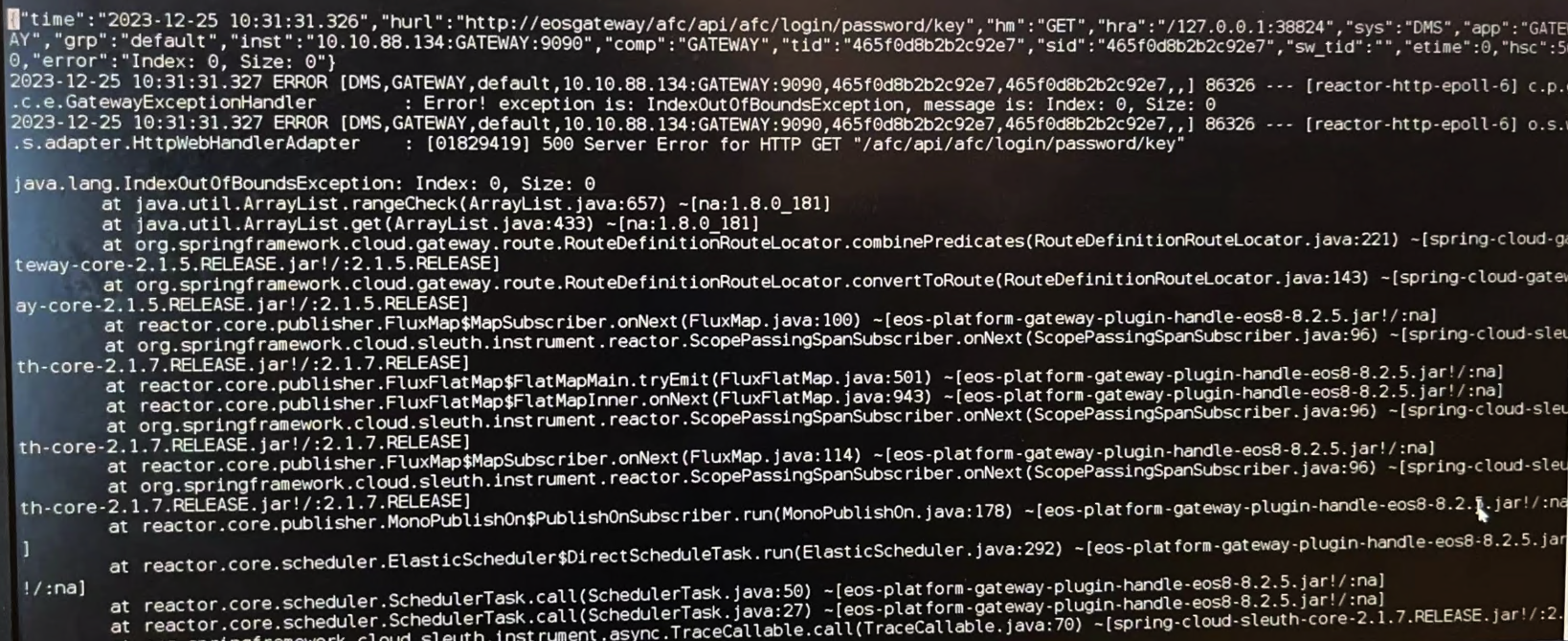 登录AFCenter报错：500 Server Error for HTTP GET “/afc/api/afc/login/password ...