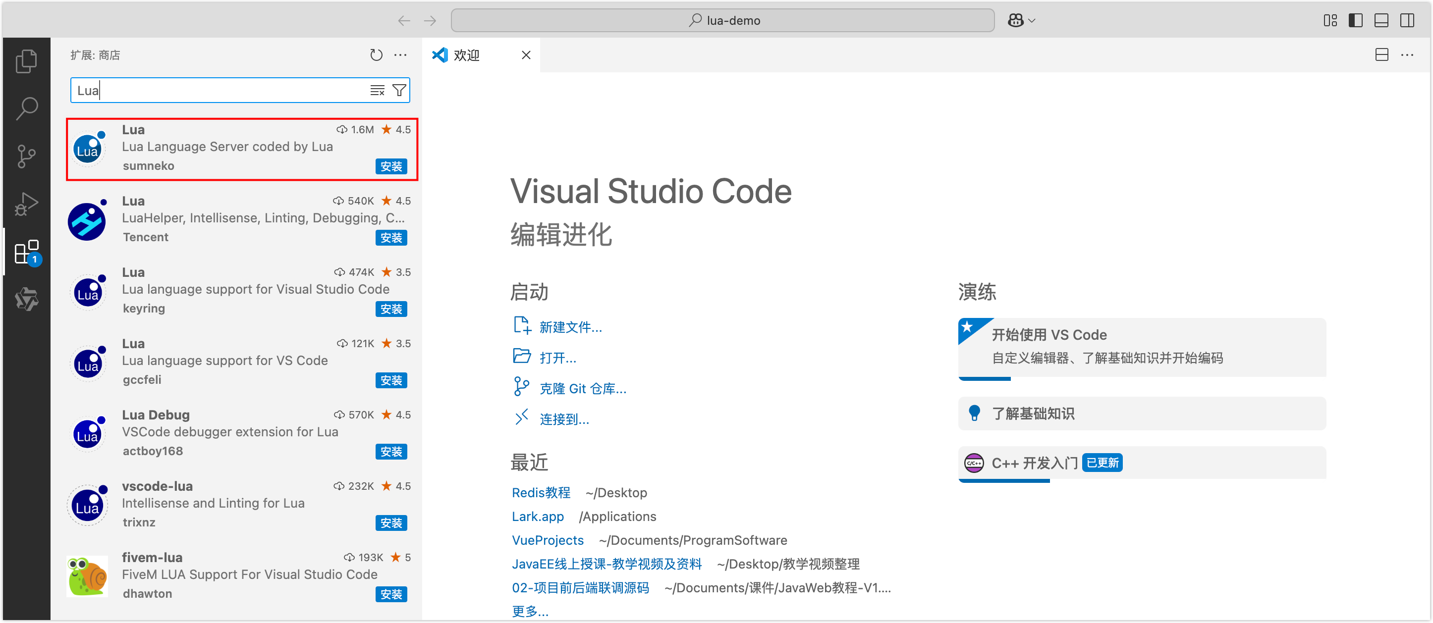 手把手教学｜VSCode安装Lua插件图文详_vscode lua插件-CSDN博客