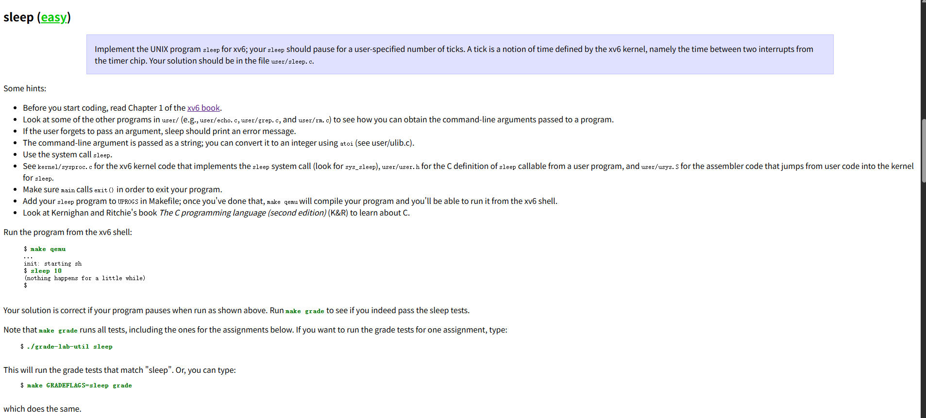 Lab1_ Xv6 and Unix utilities-CSDN博客