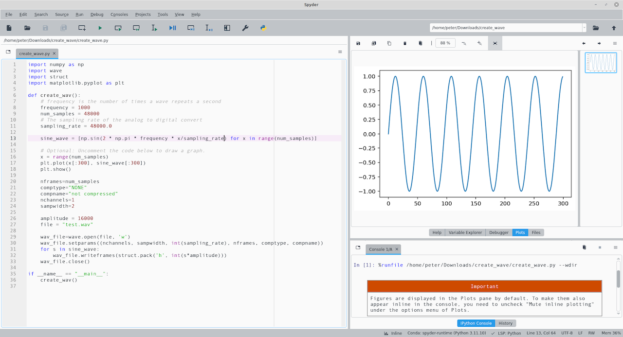 用 Python 开启数字信号处理之旅 —— 生成 Sine 波形_python数字信号处理-CSDN博客