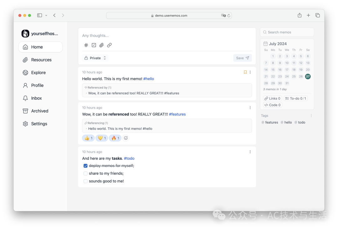 Memos开源笔记解决方案-CSDN博客