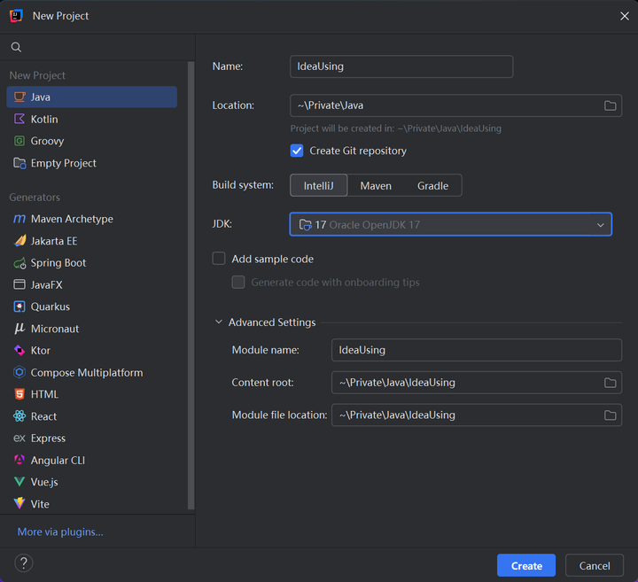 Day22 | IDEA使用教程_idea在创建项目时advanced settings能不填吗-CSDN博客