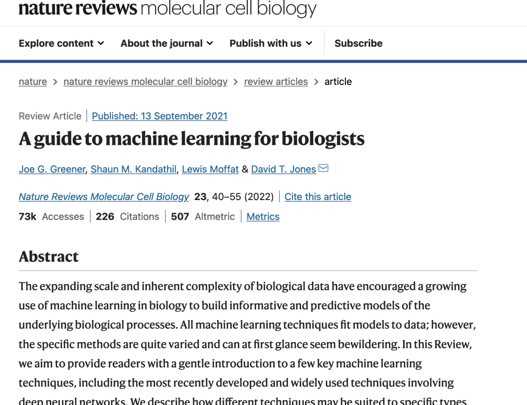 Nature 综述系列 - 给生物学家的机器学习指南 2 （传统机器学习方法如何选择）-CSDN博客