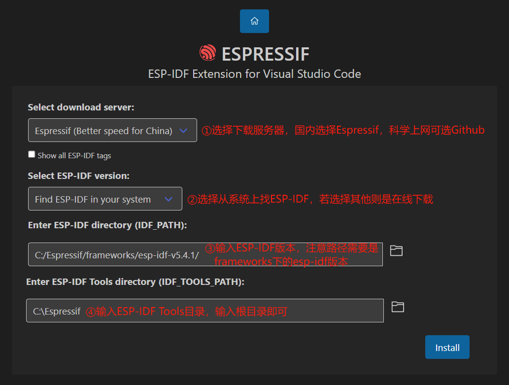 使用 VS Code 搭建离线 ESP-IDF 开发环境_vscode esp-idf-CSDN博客