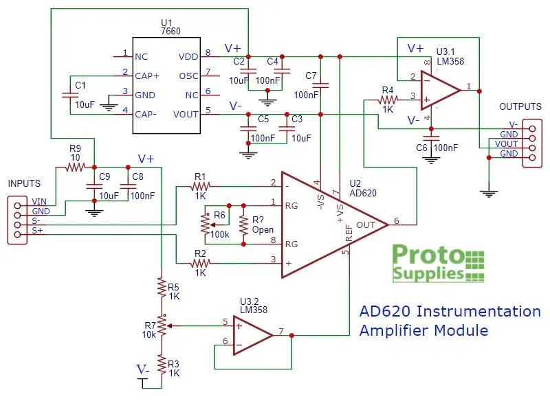 经典仪表放大器 AD620 及其模组_ad620典型应用电路-CSDN博客
