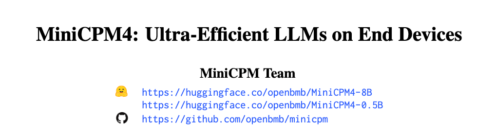 面壁科技震撼发布！全球最强端侧模型MiniCPM 4.0，实现220倍速度惊人飞跃_minicpm4-CSDN博客